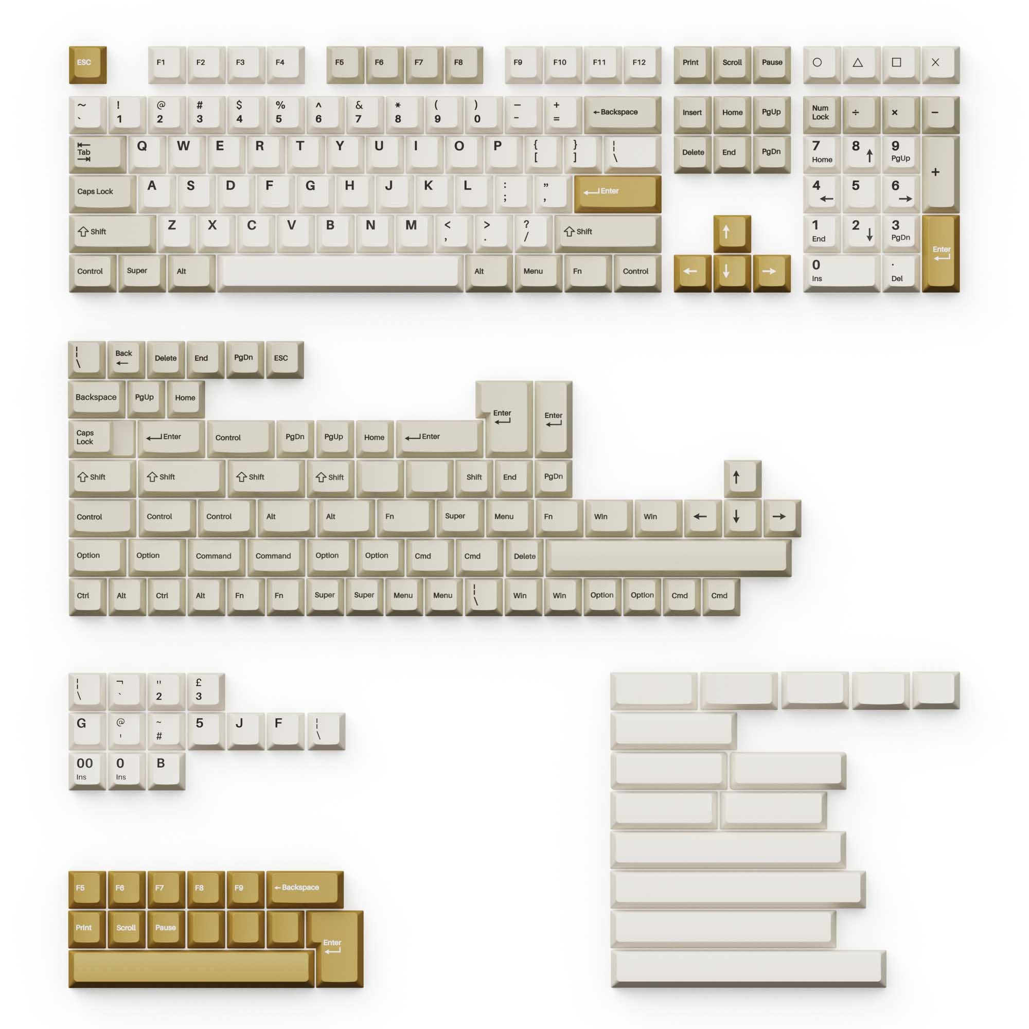 Cherry Profile Double-Shot PBT Keycaps