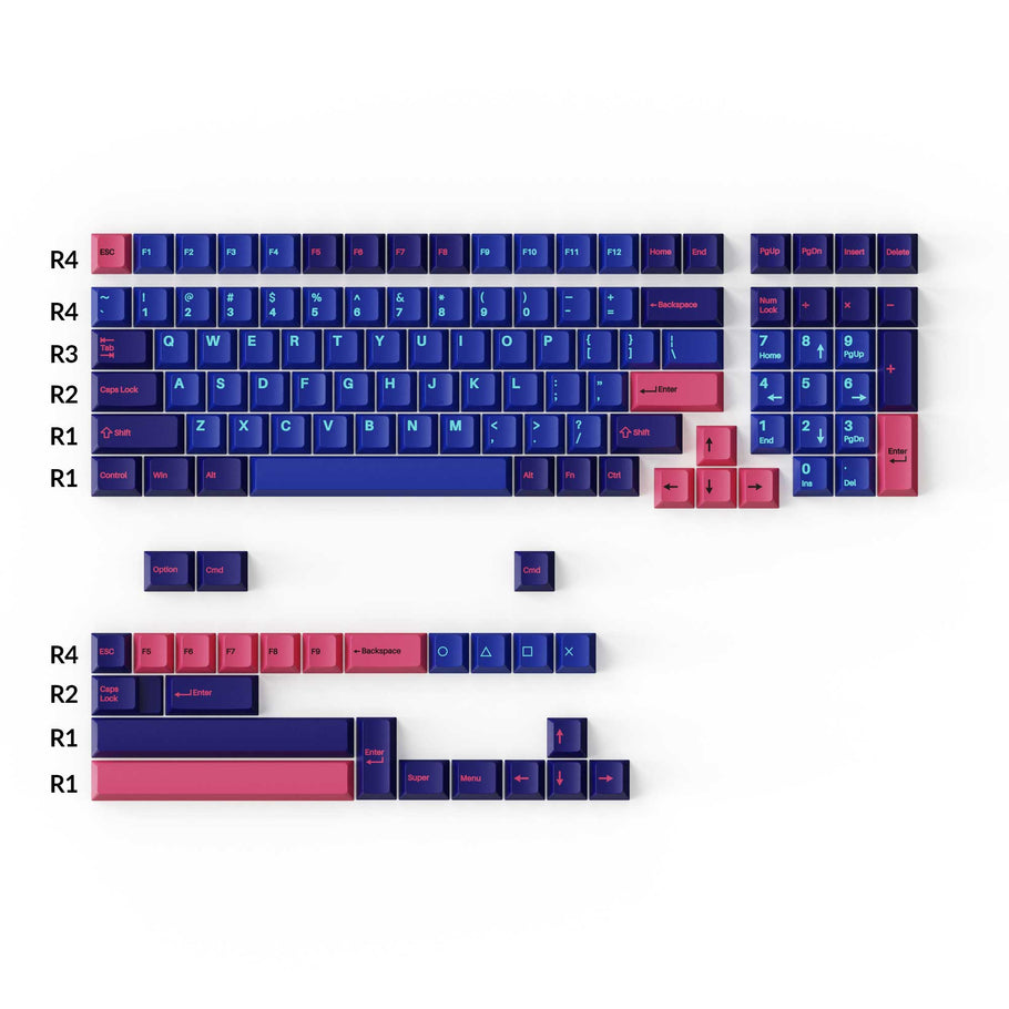 Cherry Profile Double Shot Pbt Full Set Keycaps Player Keychron